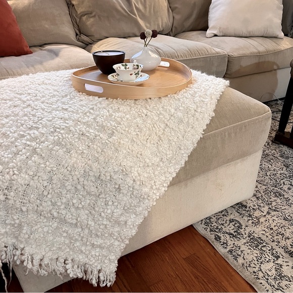 IKEA | Bedding | Ikea White Plush Throw Blanket | Poshmark